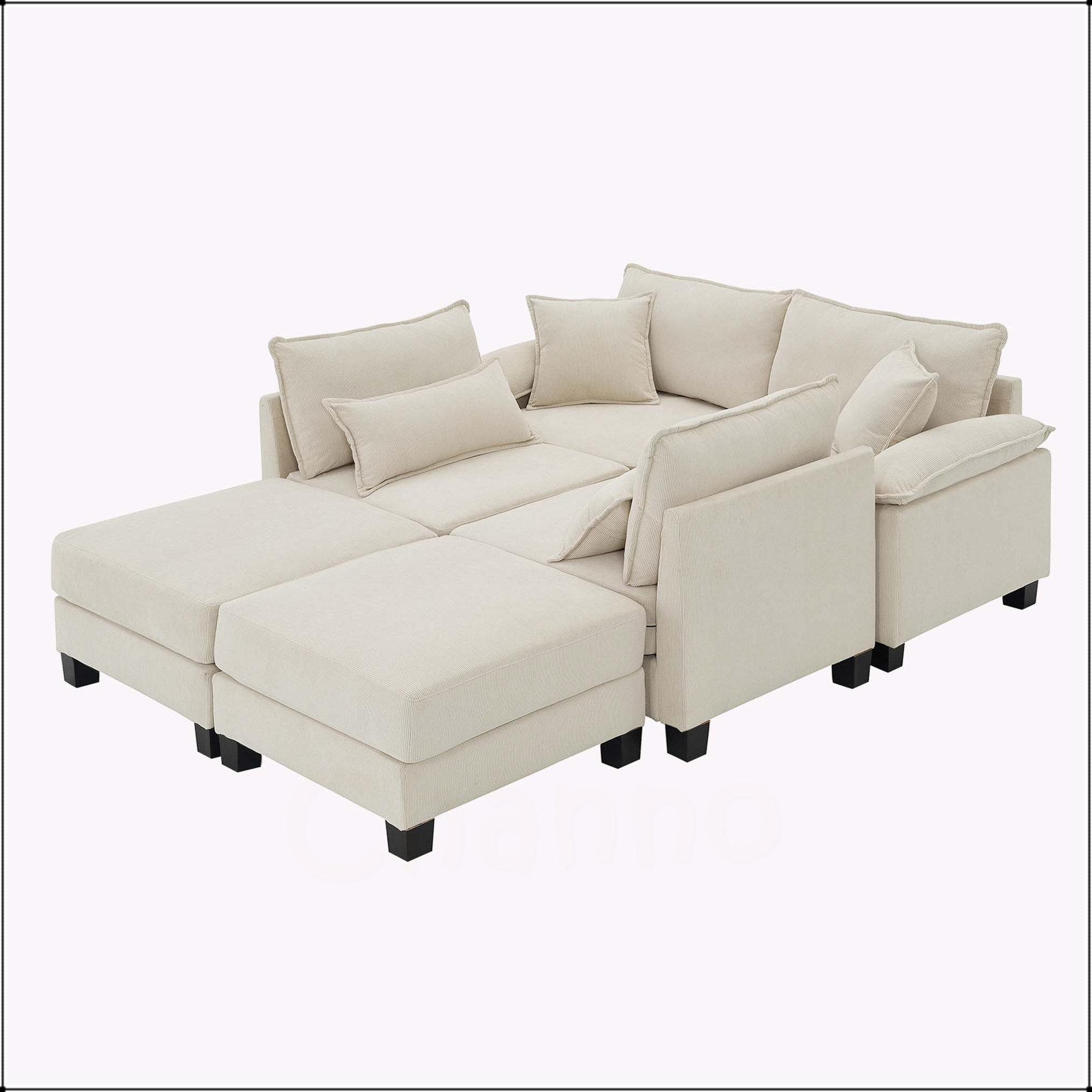 Latitude Run® 133*65" Corduroy Modular Sectional Sofas | Wayfair